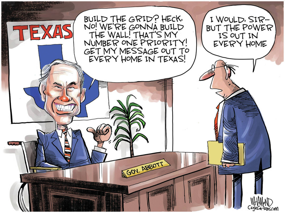 Texas Governor And Border Wall Cartoons Las Vegas Review Journal