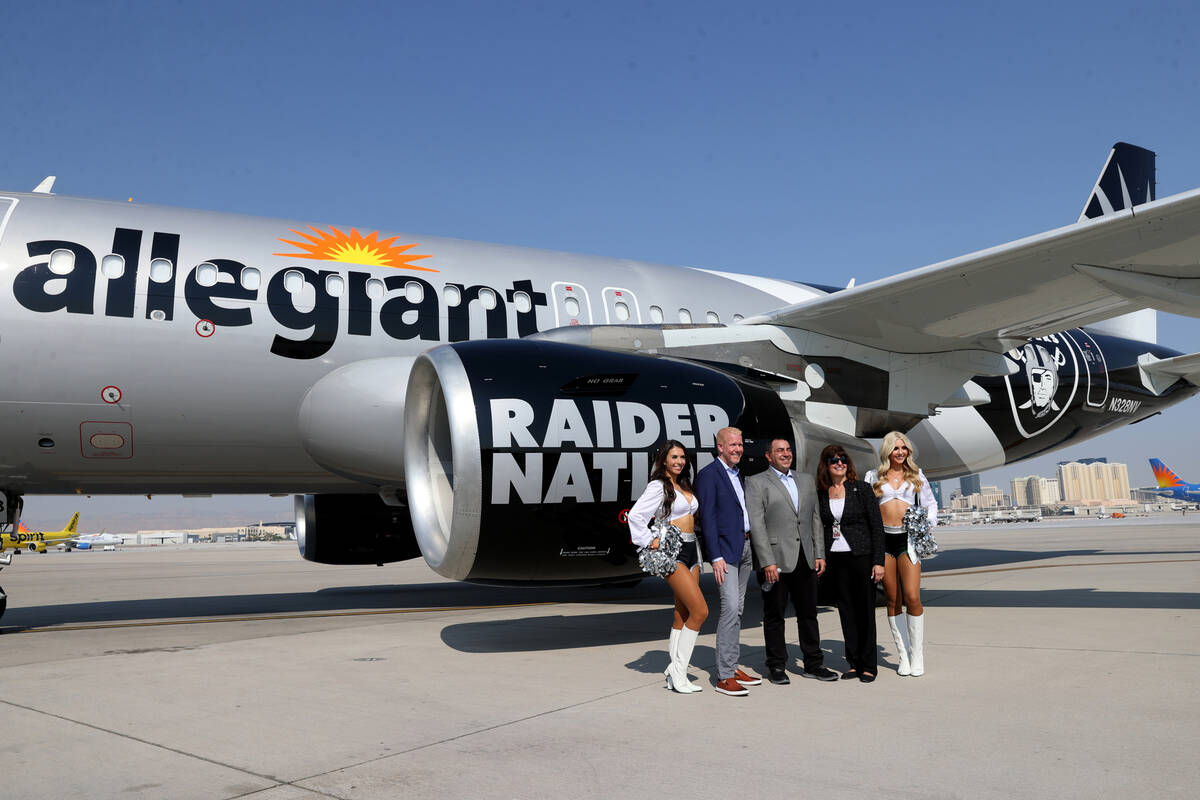 Allegiant unveils Raiders-themed plane in Las Vegas | Raiders News | Sports