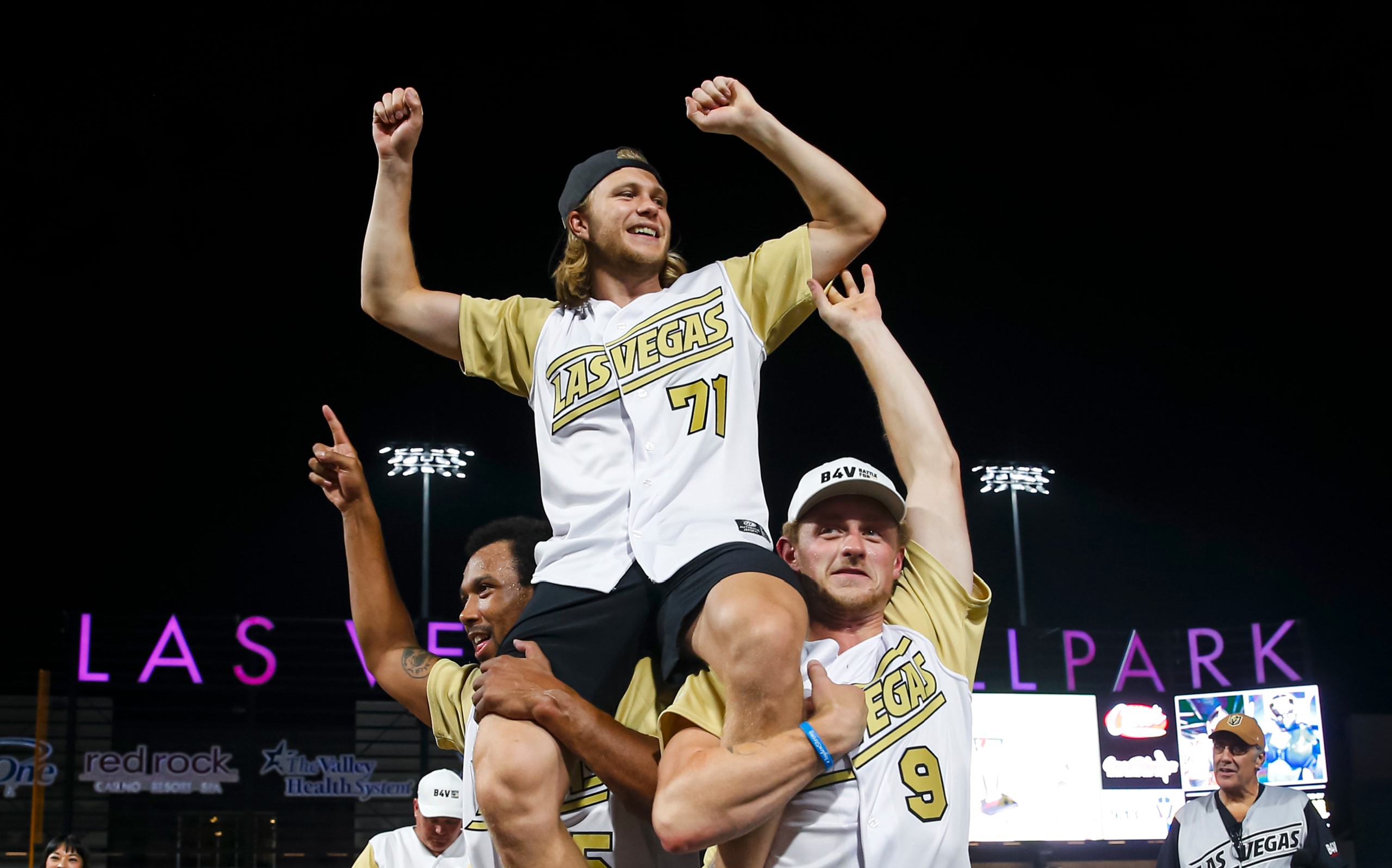 Golden Knights beat Raiders in charity softball game | Golden Knights ...