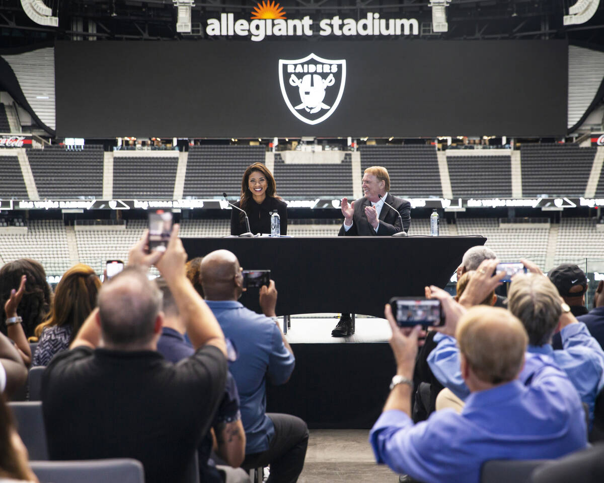 Raiders president Sandra Douglass Morgan molded in Las Vegas | Las ...