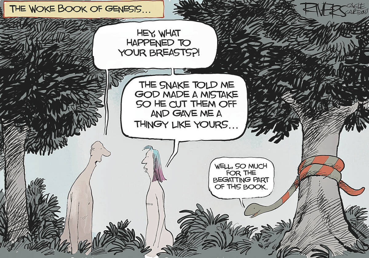 What’s in the woke book of Genesis | CARTOONS | Drawing Board | Opinion