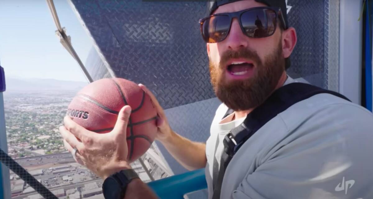 Dude Perfect hits world’s highest basketball shot at The Strat | Kats ...