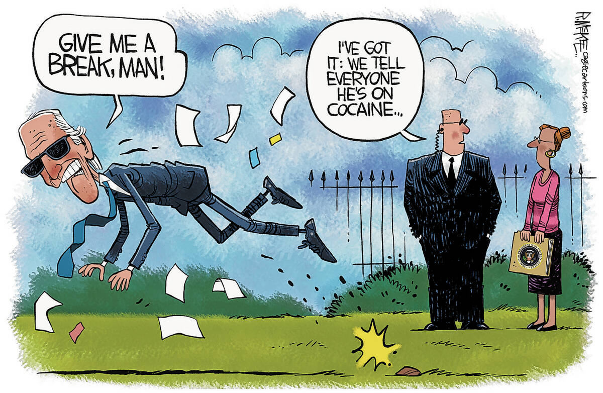 Putting a positive spin on cocaine in the White House | CARTOONS ...