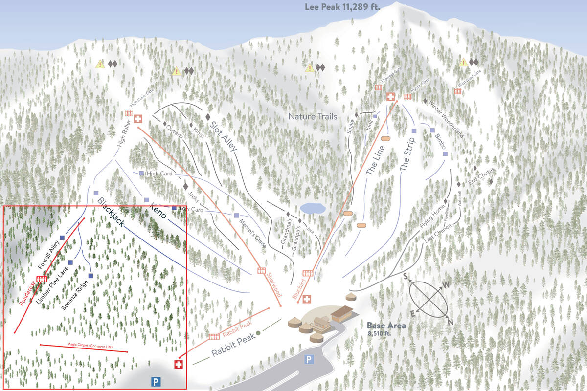 Lee Canyon ski resort near Las Vegas adds ski lift, parking for new ...