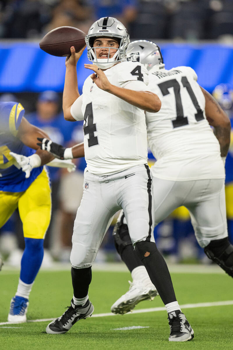 Raiders’ Aidan O’Connell a potential starting QB, but not now | Raiders ...