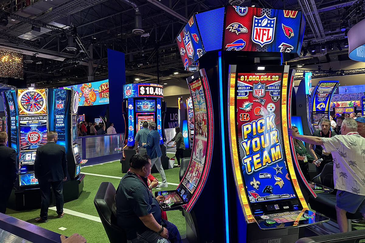 Aristocrat Gaming displays full roster of NFL-themed slot machines at ...