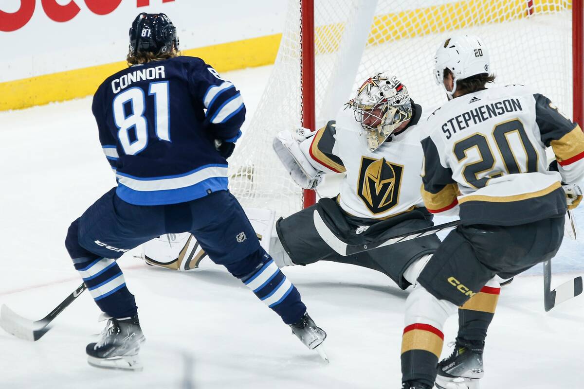 Golden Knights’ Logan Thompson makes key save against Winnipeg Jets ...