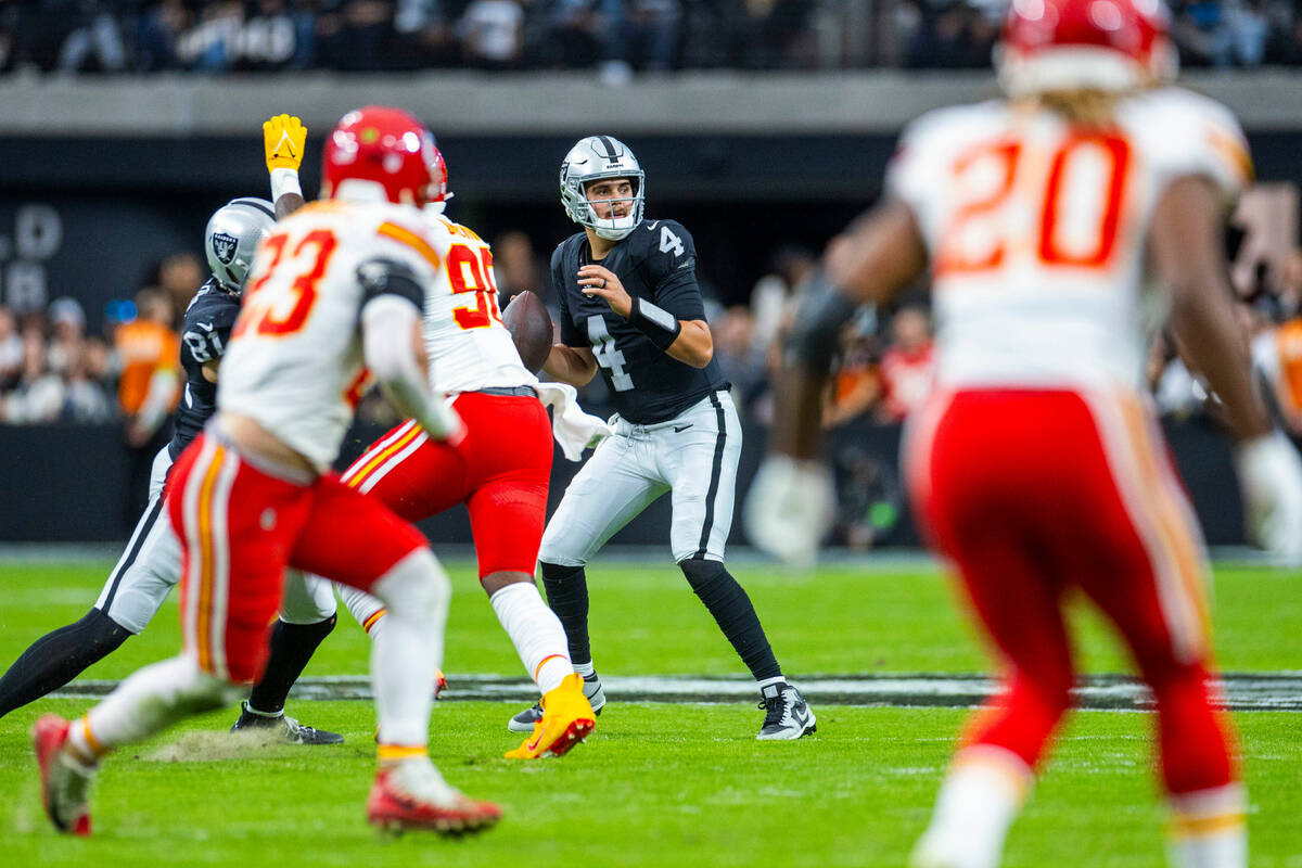 Raiders’ Aidan O’Connell looks to prove he is team’s QB of the future ...