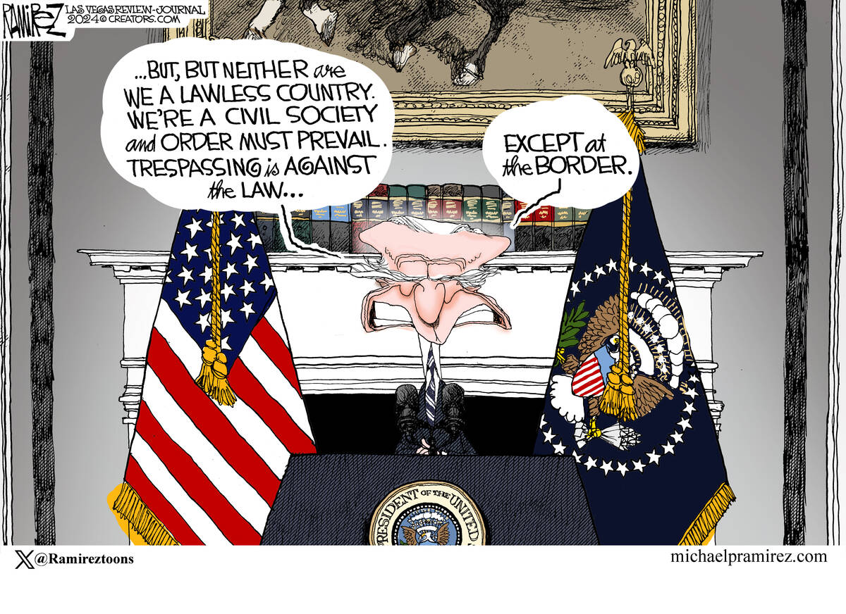 Joe Biden’s selective concerns | CARTOON | Michael Ramirez | Opinion