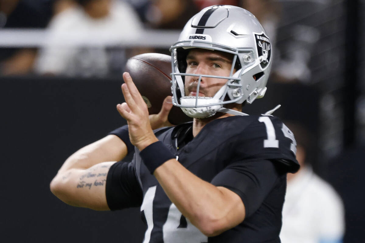 Raiders quarterback Carter Bradley named to practice squad | Raiders ...