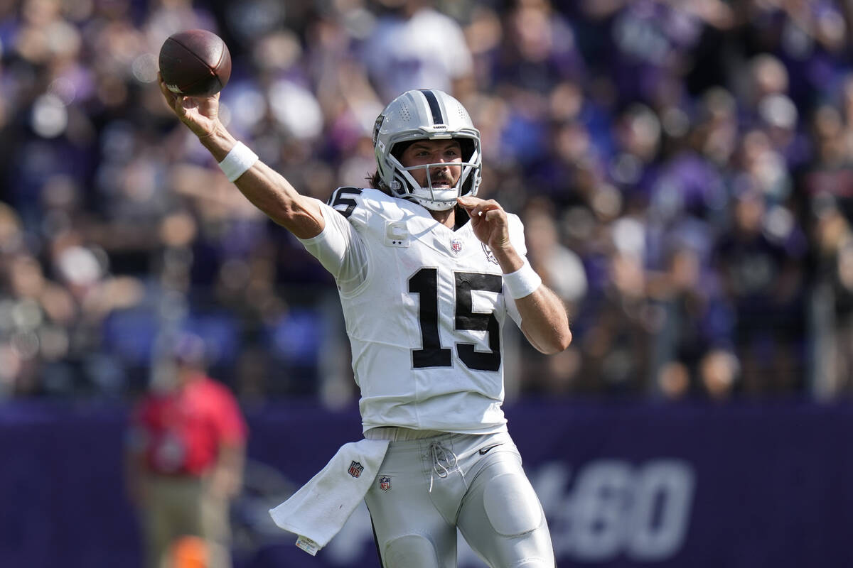 Raiders quarterback Gardner Minshew saves day against Baltimore Ravens | Ed Graney | Sports ...