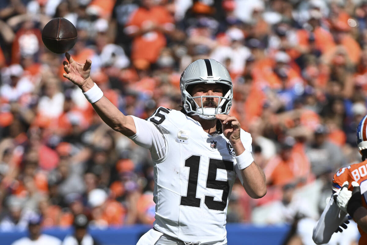 Raiders’ QB play from Gardner Minshew, Aidan O’Connell must improve | Ed Graney | Sports ...