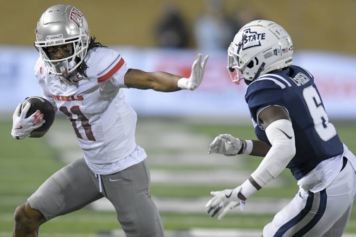 UNLV football beats Utah State behind Jackson Woodard, Ricky White III ...