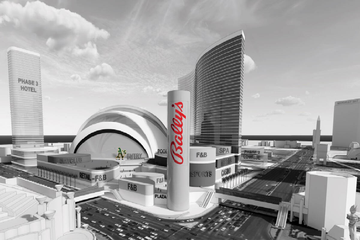 A’s Las Vegas ballpark may be flanked by Bally’s towers — and a big ...