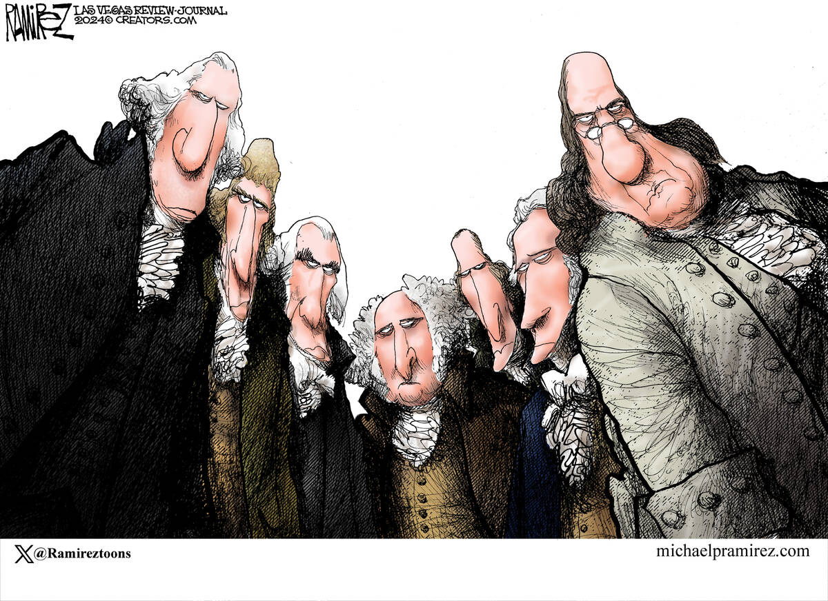 The Founders look on | CARTOON | Michael Ramirez | Opinion