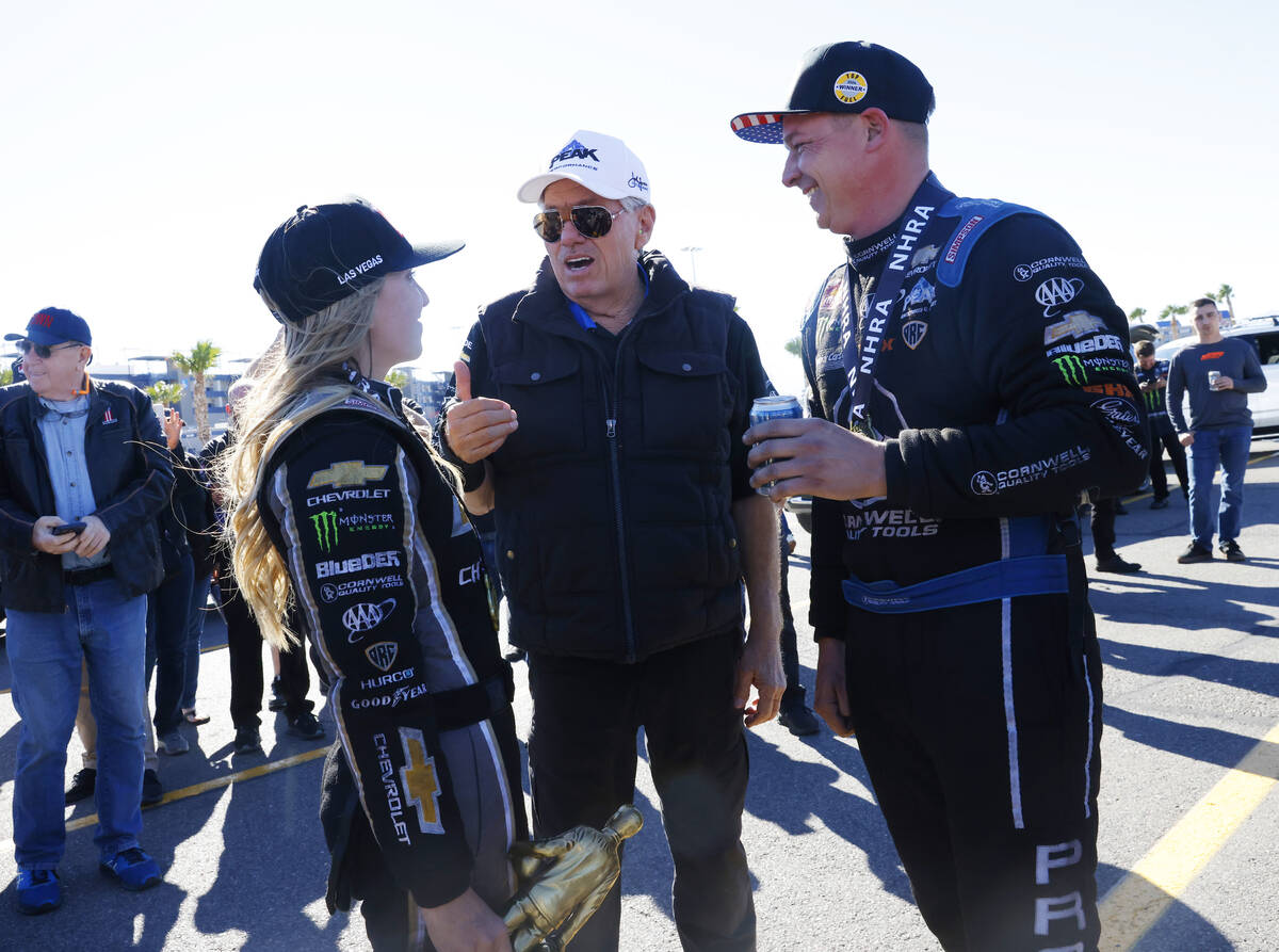 Brittany Force wins NHRA race as John Force watches in return to track ...