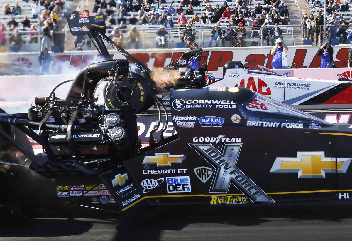 Brittany Force wins NHRA race as John Force watches in return to track ...