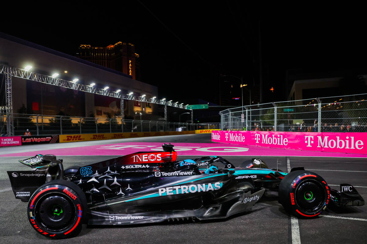 F1’s George Russell wins pole for Las Vegas Grand Prix | Formula 1 ...