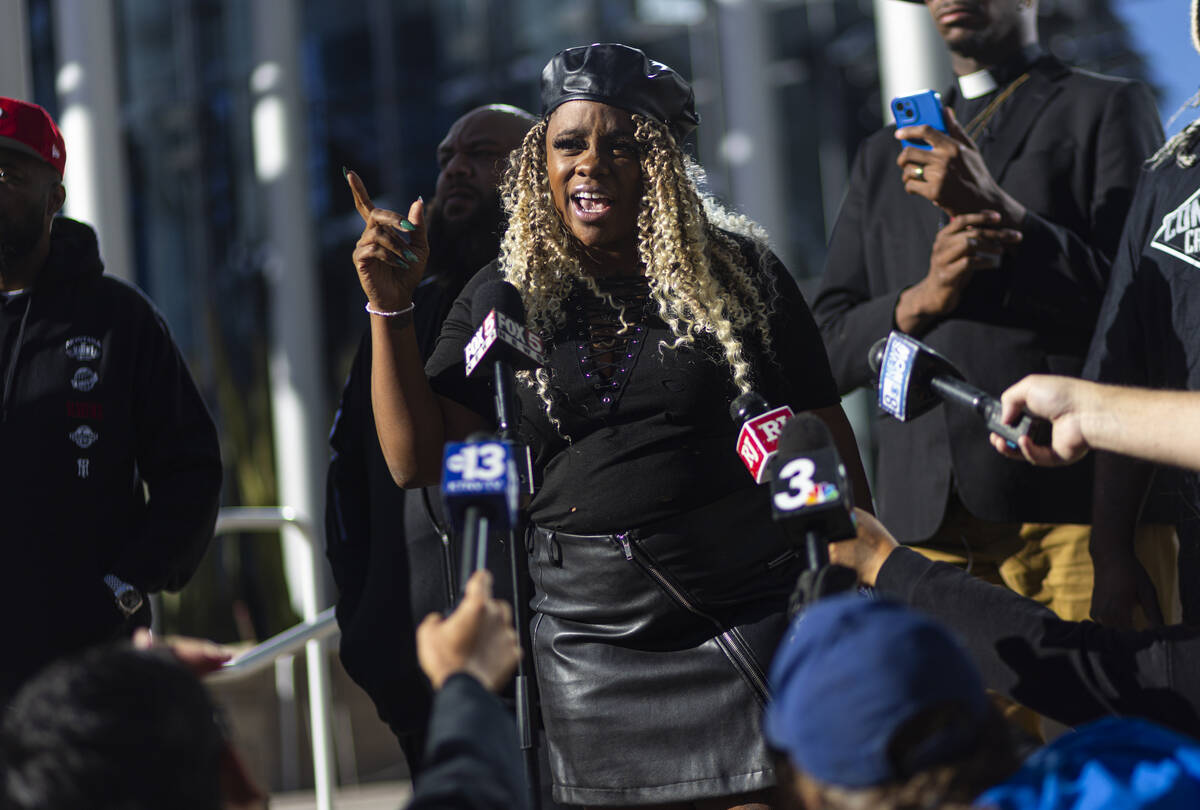 Hundreds march in Las Vegas to honor of Brandon Durham, who was shot by ...