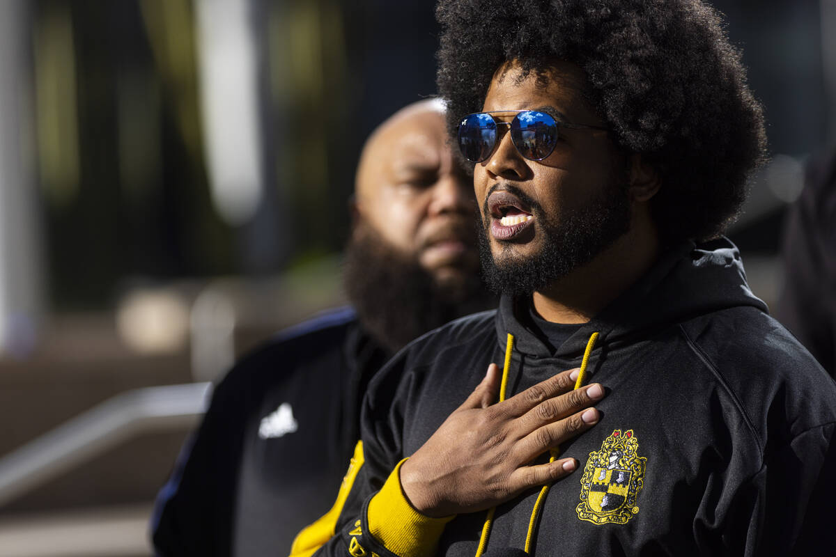 Hundreds march in Las Vegas to honor of Brandon Durham, who was shot by ...