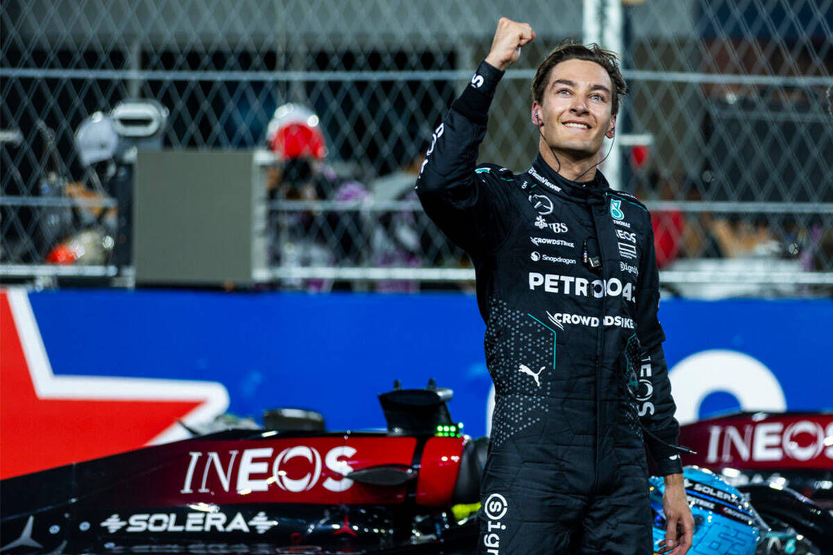 F1’s George Russell wins Las Vegas Grand Prix, Max Verstappen wins title | Formula 1 | Sports ...