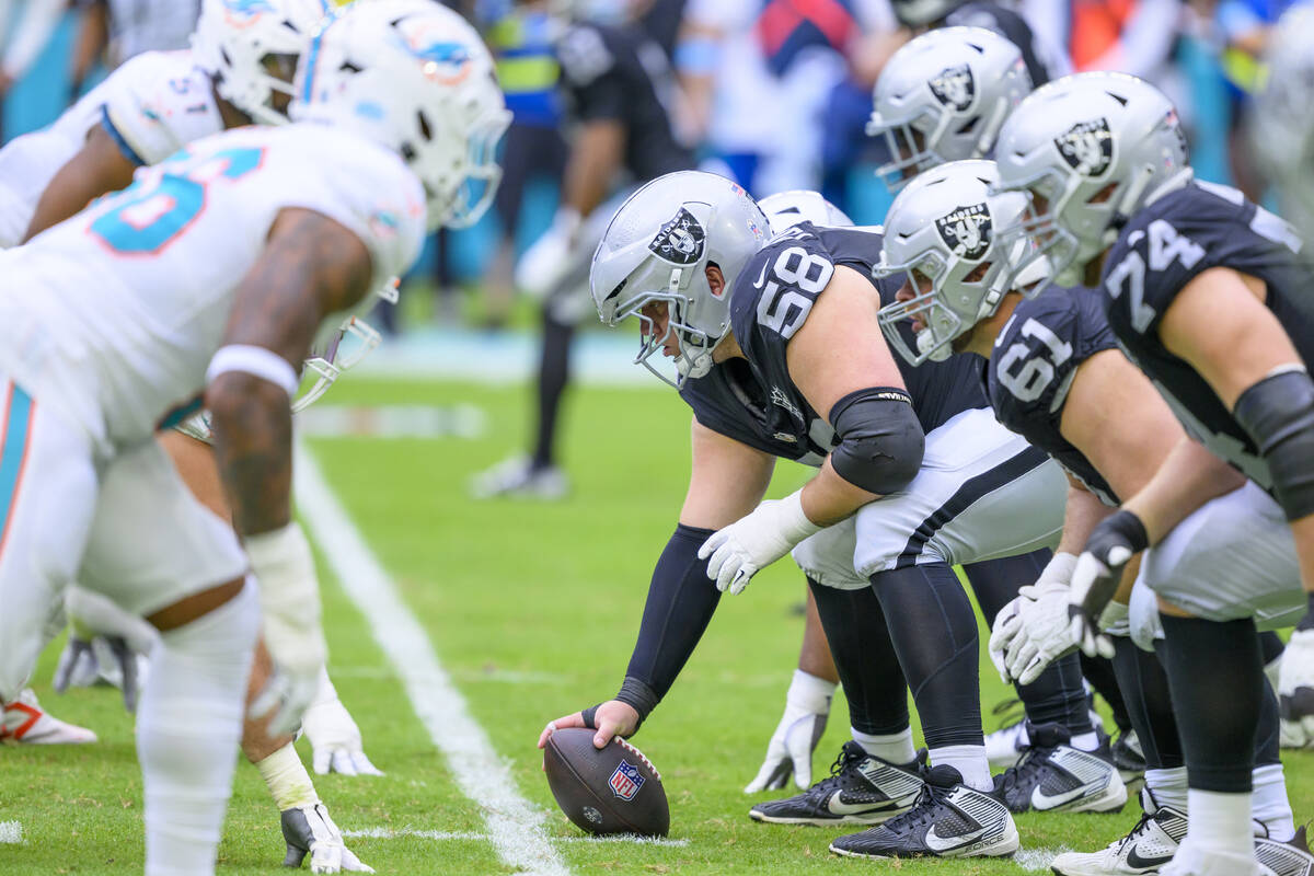 Raiders’ Antonio Pierce pleased with offensive line’s improvement ...