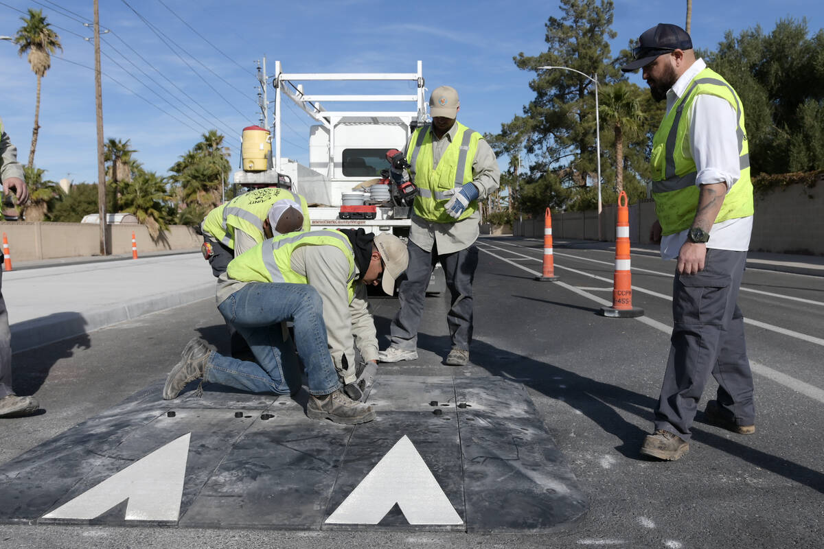 New speed bumps aim to slow reckless drivers at Las Vegas intersection ...