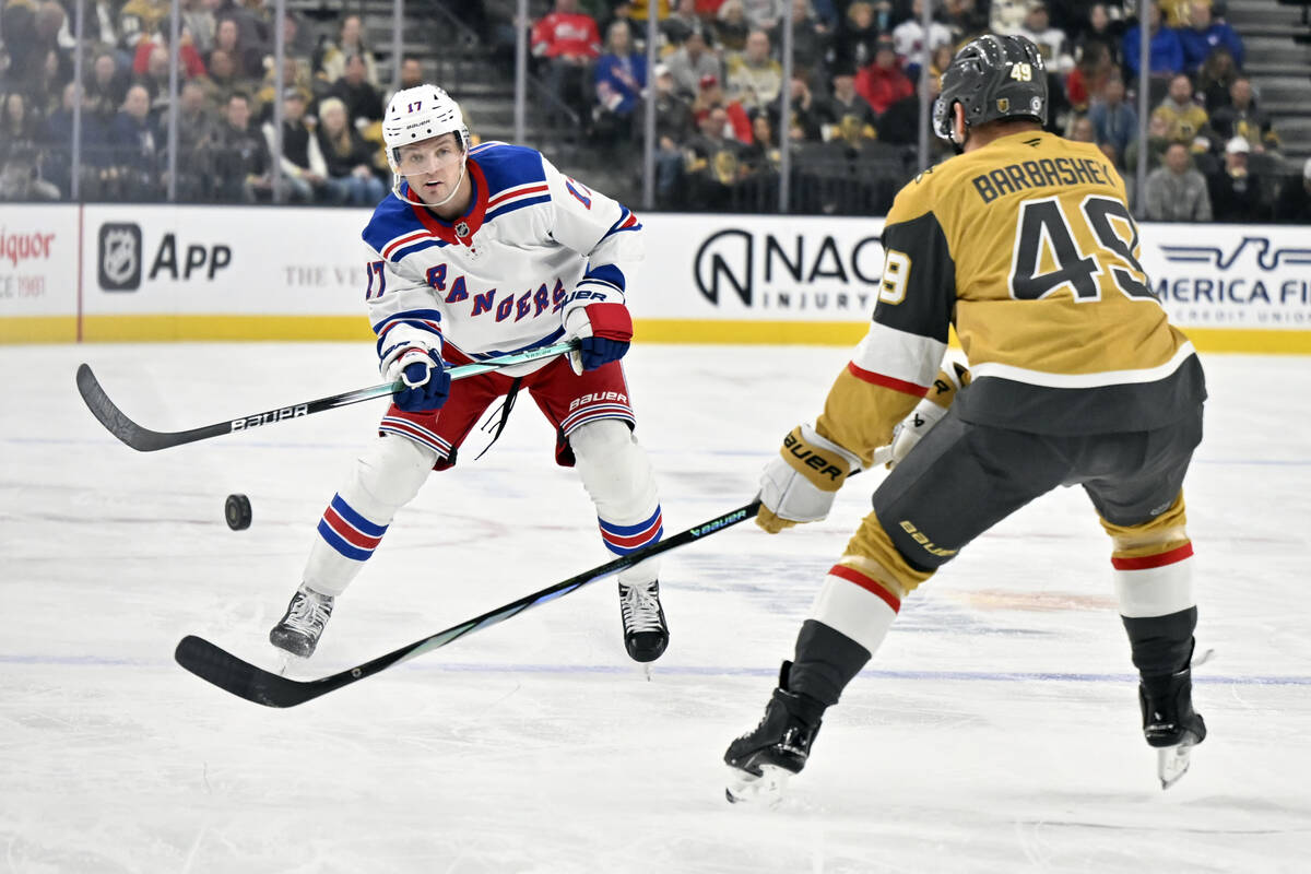Golden Knights lose to New York Rangers on Adam Edstrom goal | Golden ...