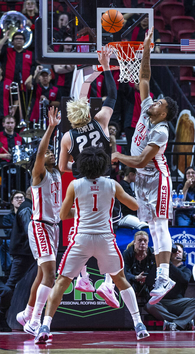 UNLV basketball, Dedan Thomas Jr. upset No. 22 Utah State | UNLV ...
