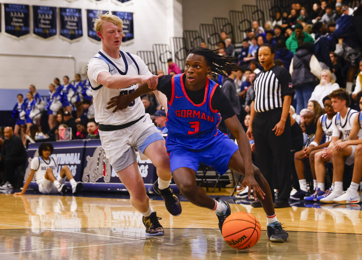 Bishop Gorman boys basketball beats Centennial behind Nick Jefferson ...