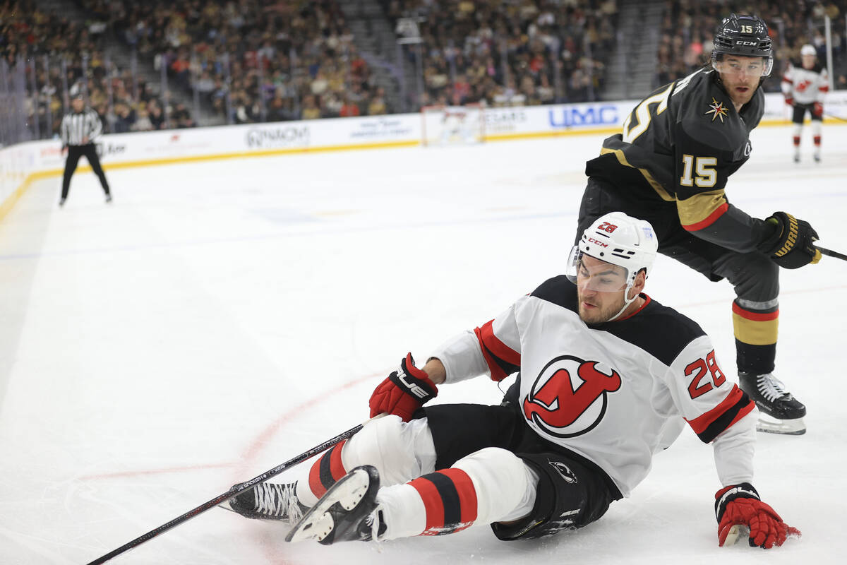 Golden Knights shut out New Jersey Devils, but Jack Hughes gets hurt ...