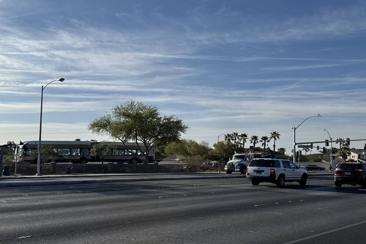 Motorcyclist kiled in crash with RTC bus near Rainbow, Desert Inn ...