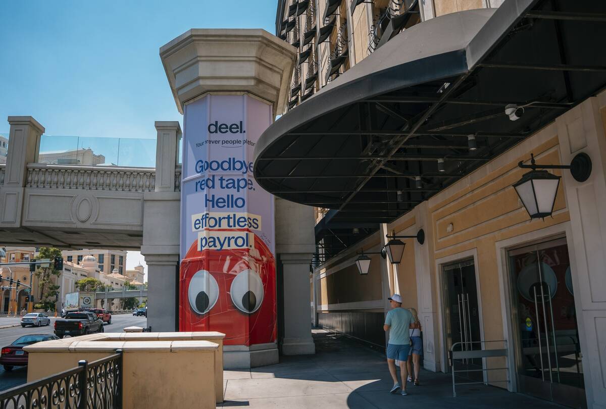 Pedestrian bridges near Strip to feature large video ads soon | Clark ...